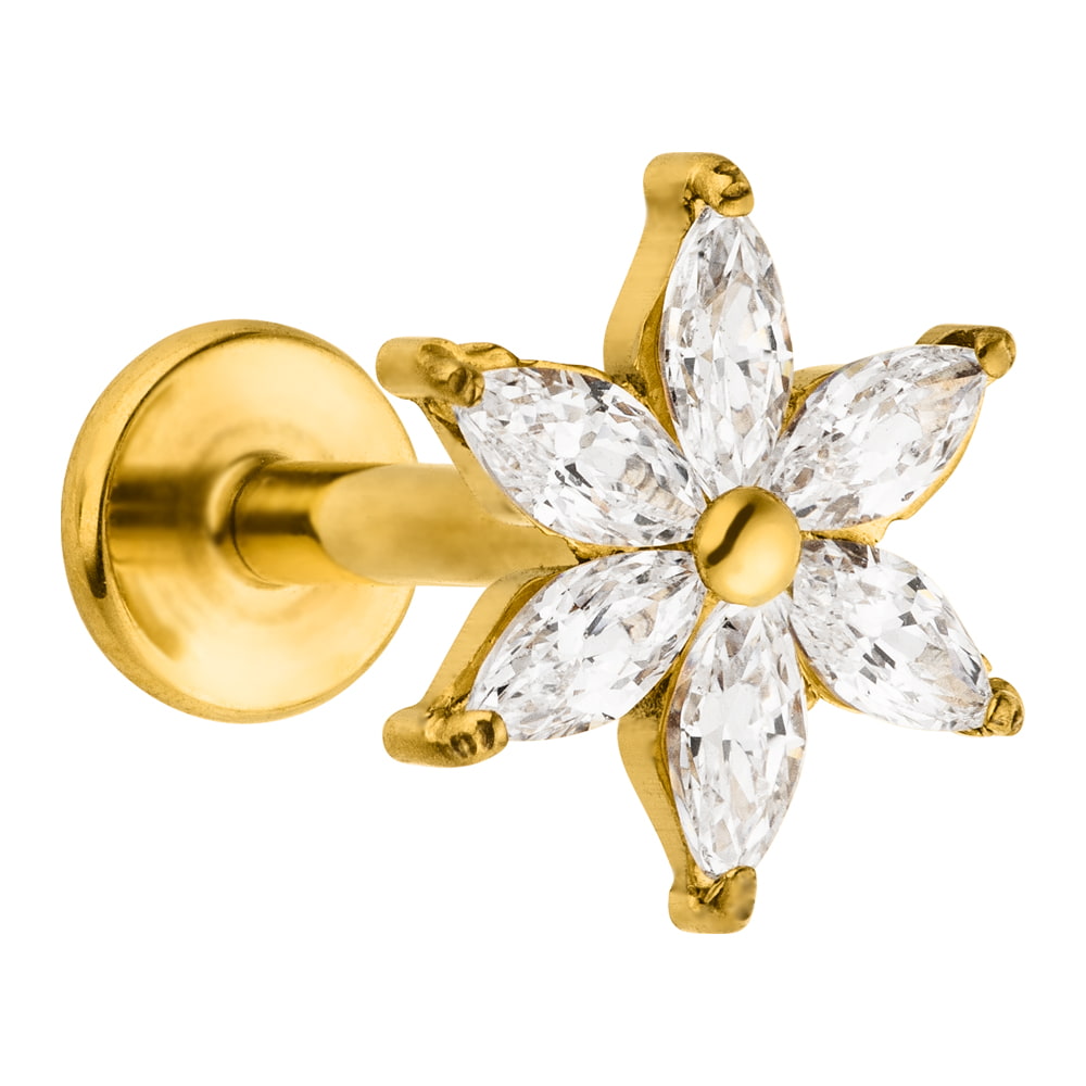 Blüten Piercing Labret Helix | DIAMOND MODE