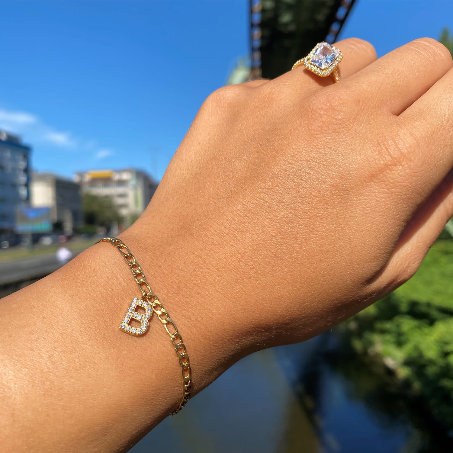 Letter Bracelet 18K gold plated